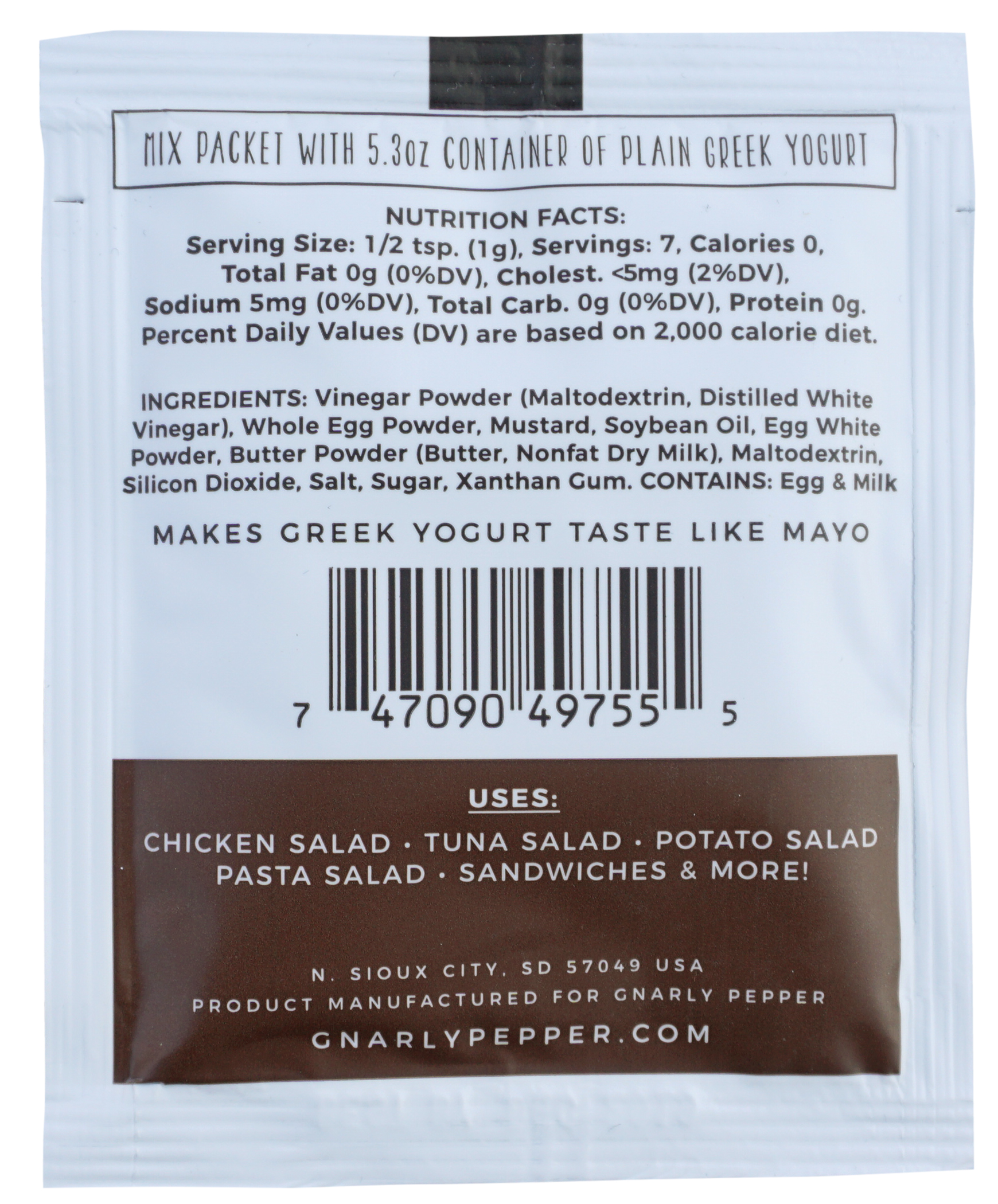 6pk Like Mayo Tear Packets – Gnarly Pepper